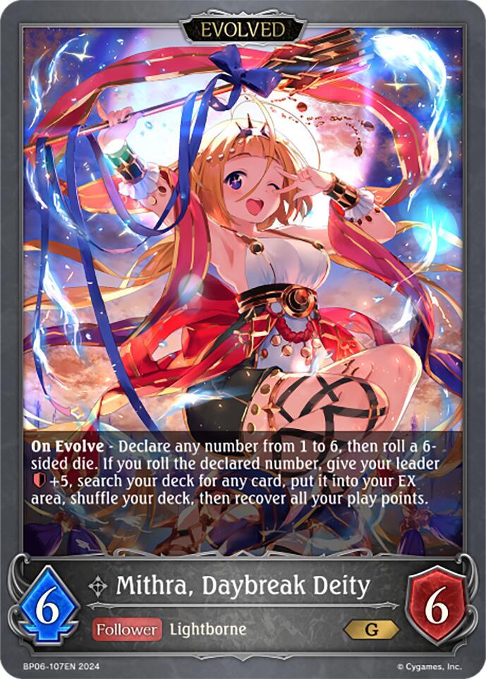Mithra, Daybreak Deity (Evolved) - BP06: Paragons of the Colosseum - Shadowverse: Evolve ...