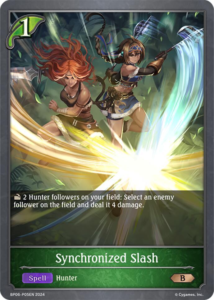 Synchronized Slash - P05 (Foil) - BP06: Paragons of the Colosseum - Shadowverse: Evolve
