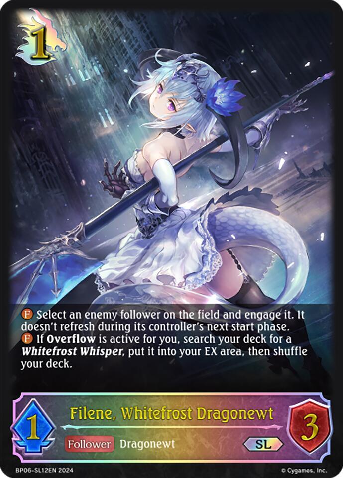 Filene, Whitefrost Dragonewt (SL) - BP06: Paragons of the Colosseum - Shadowverse: Evolve