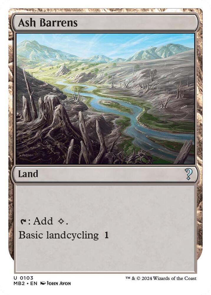 Ash Barrens (White Border) - Mystery Booster 2 - Magic: The Gathering ...