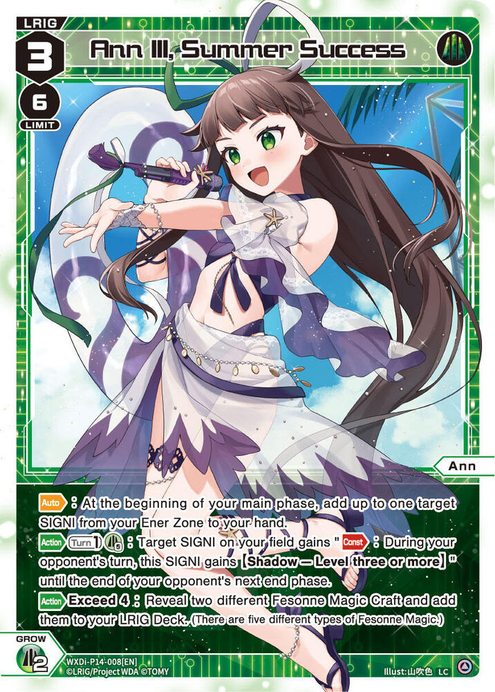Ann III, Summer Success - Fesonne Diva - WIXOSS - TCGplayer.com