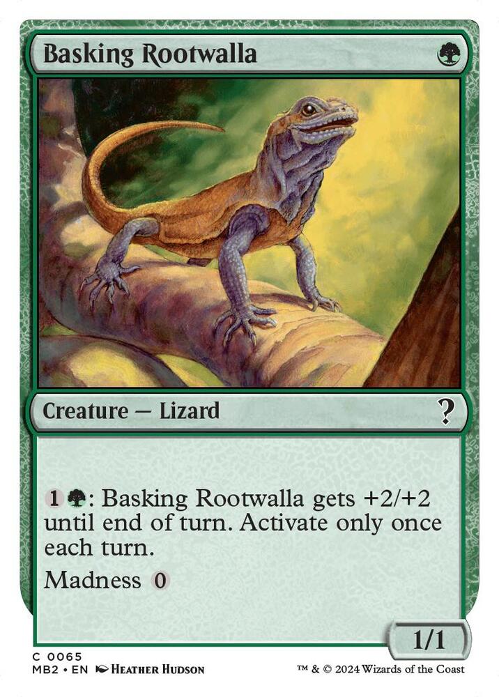Basking Rootwalla (White Border) - Mystery Booster 2 - Magic: The Gathering