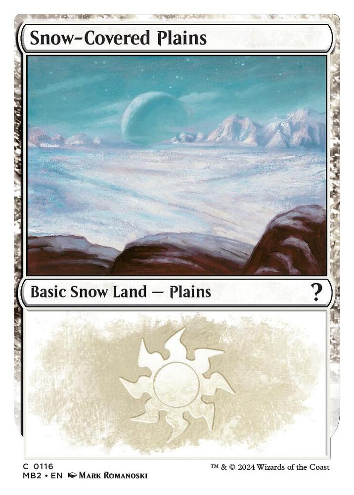 Snow-Covered Plains (White Border) - Mystery Booster 2 - Magic: The ...