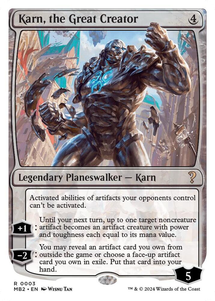Karn, the Great Creator (White Border) - Mystery Booster 2 - Magic: The ...