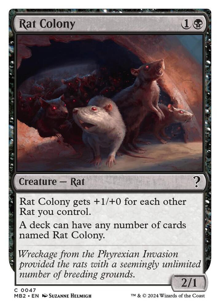 Rat Colony (White Border) - Mystery Booster 2 - Magic: The Gathering ...