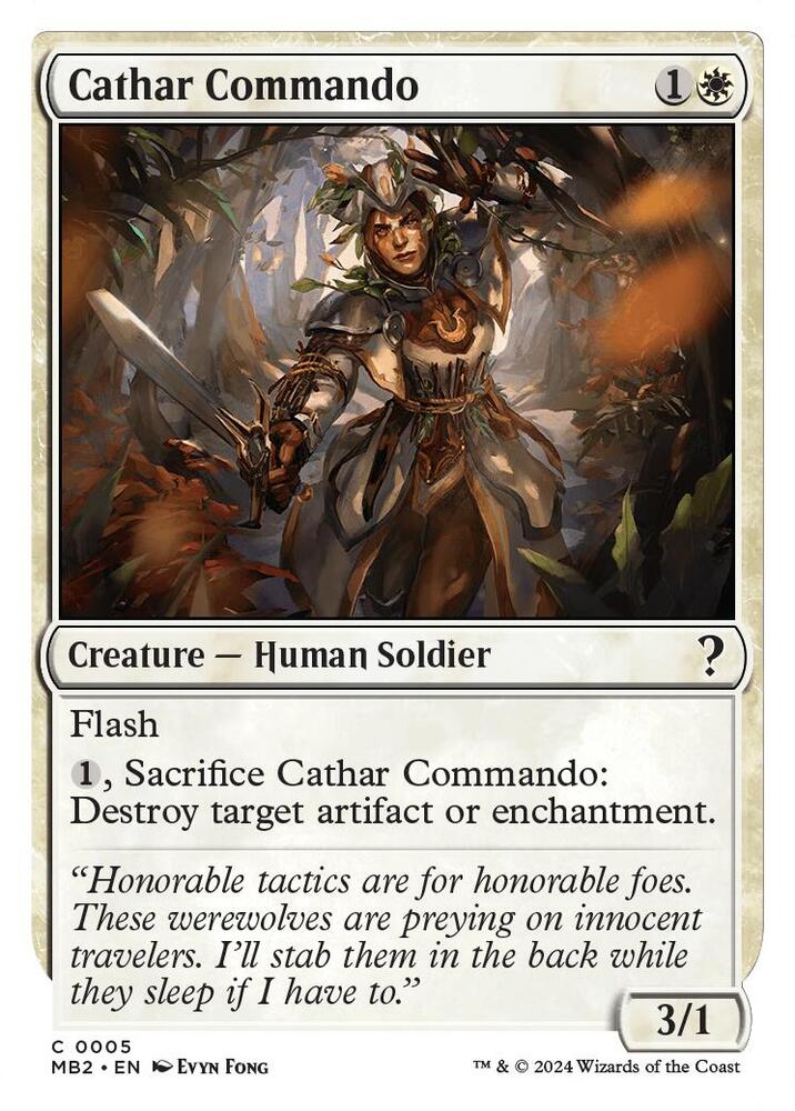 Cathar Commando (White Border) - Mystery Booster 2 - Magic: The ...