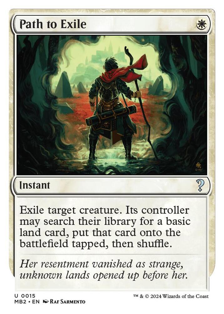 Path to Exile (White Border) - Mystery Booster 2 - Magic: The Gathering ...