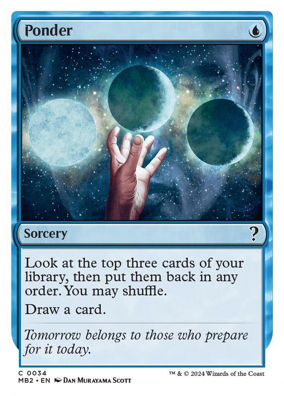 Ponder (White Border) - Mystery Booster 2 - Magic: The Gathering ...