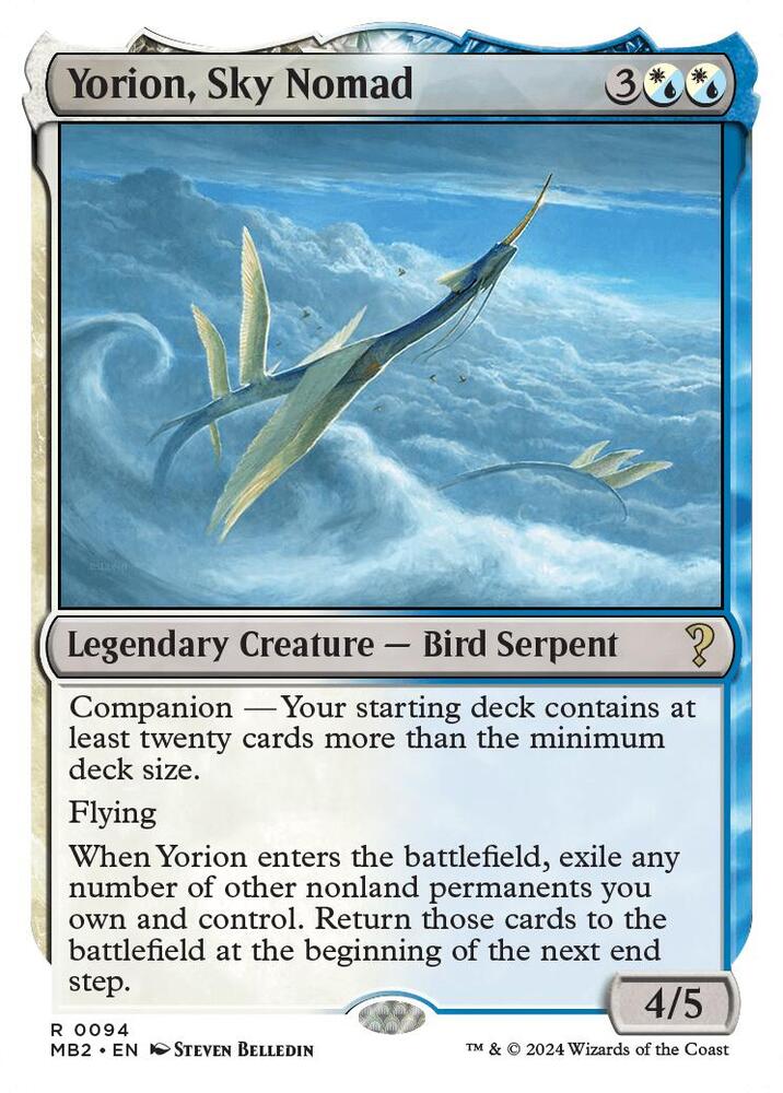 Yorion, Sky Nomad (White Border) - Mystery Booster 2 - Magic: The ...