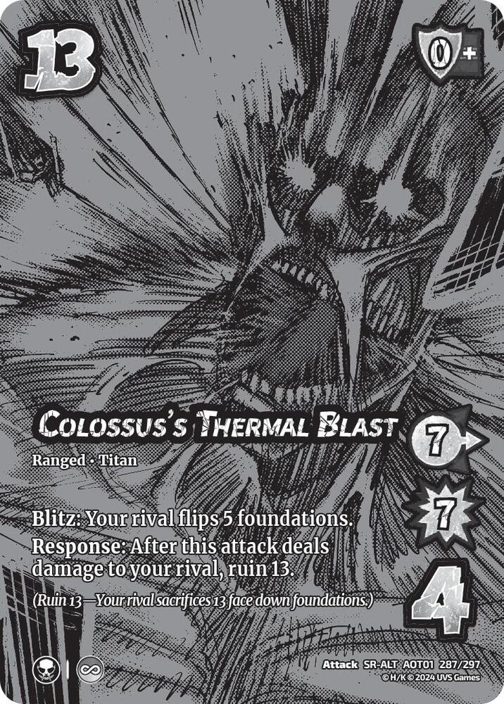 Colossus's Thermal Blast (Alternate Art) - Attack on Titan: Battle for ...