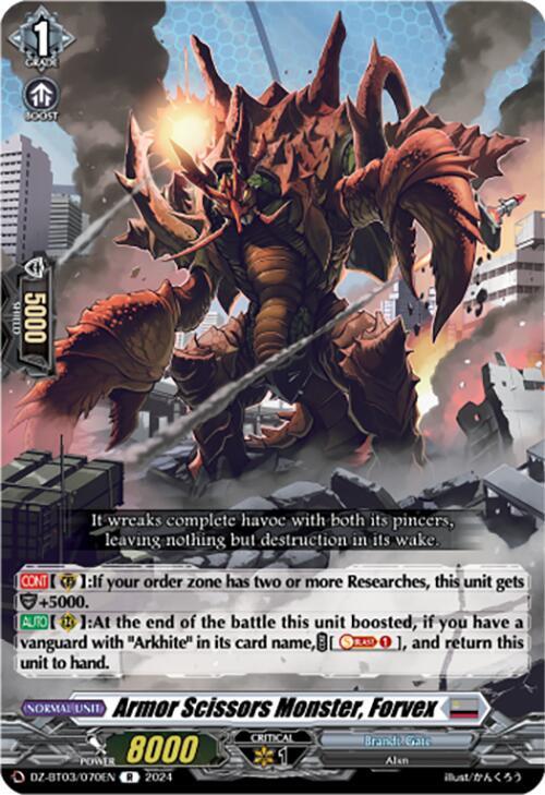 Armor Scissors Monster, Forvex - Dimensional Transcendence - Cardfight ...