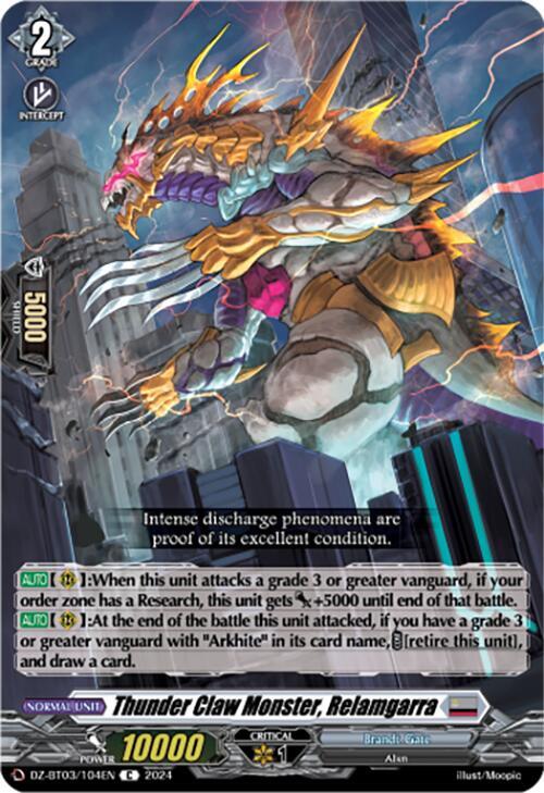 Thunder Claw Monster, Relamgarra - Dimensional Transcendence ...