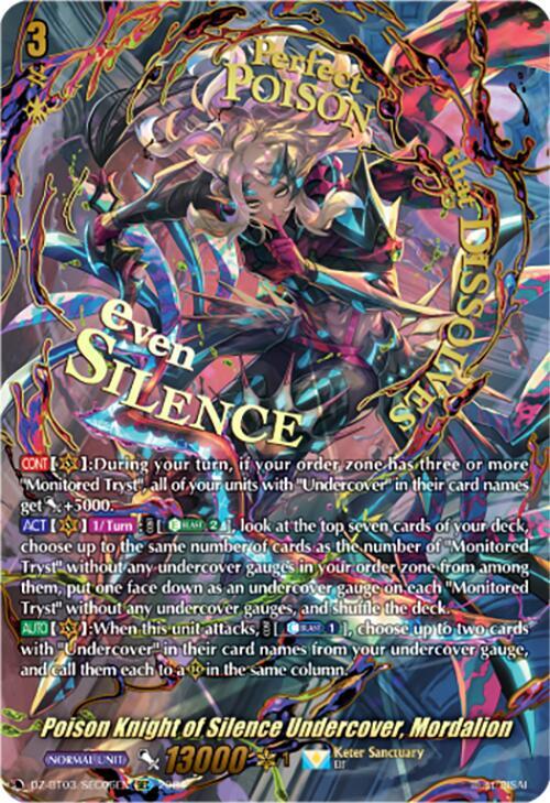 Poison Knight of Silence Undercover, Mordalion (SEC) - DZ-BT03 ...