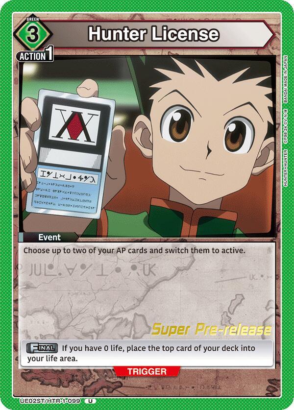 Hunter License - UE02ST: HUNTER X HUNTER Super Pre-Release Starter Deck ...