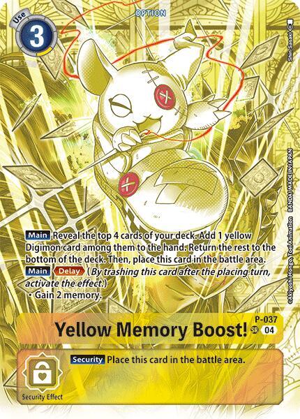 Yellow Memory Boost! (Starter Deck 19 Exclusive) - Digimon Promotion ...