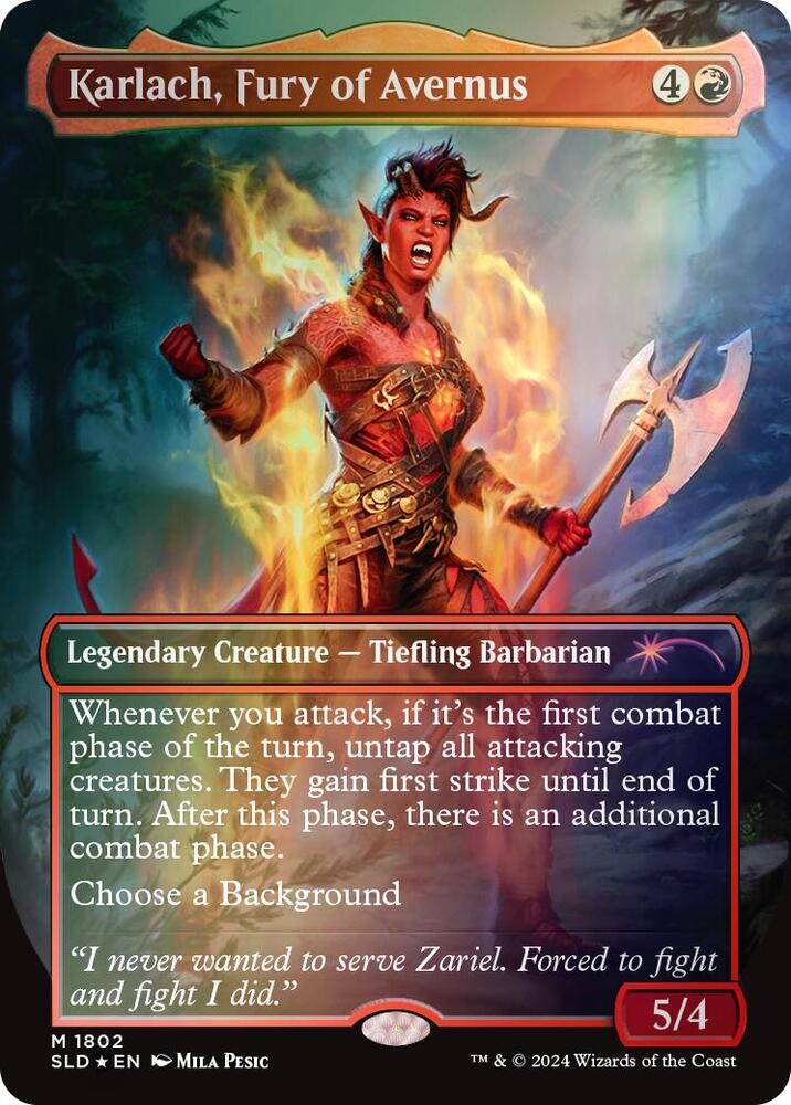 Karlach, Fury of Avernus (Rainbow Foil) - Secret Lair Drop Series ...