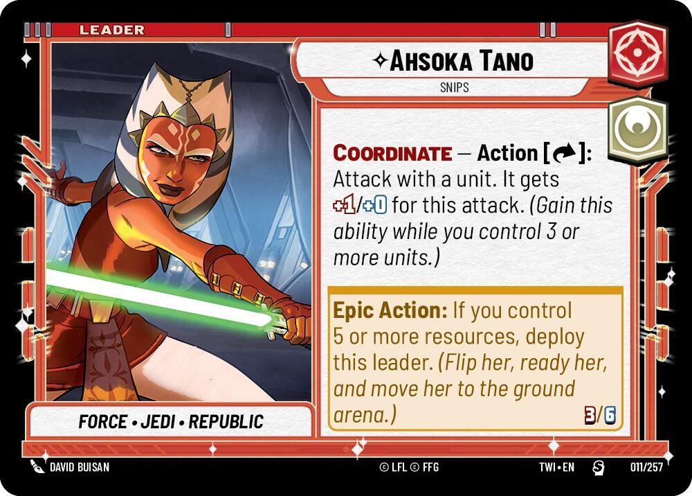 Ahsoka Tano - Snips - Twilight of the Republic - Star Wars: Unlimited ...