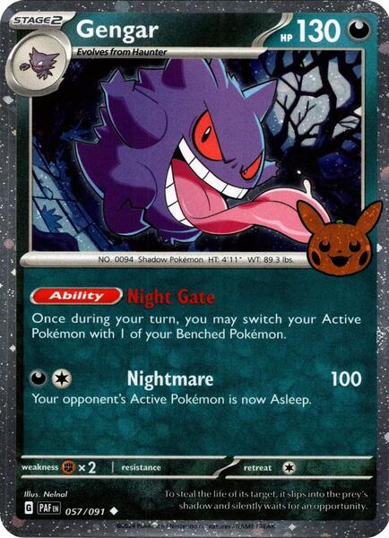 Gengar (Cosmos Holo) - Trick or Trade BOOster Bundle 2024 - Pokemon ...