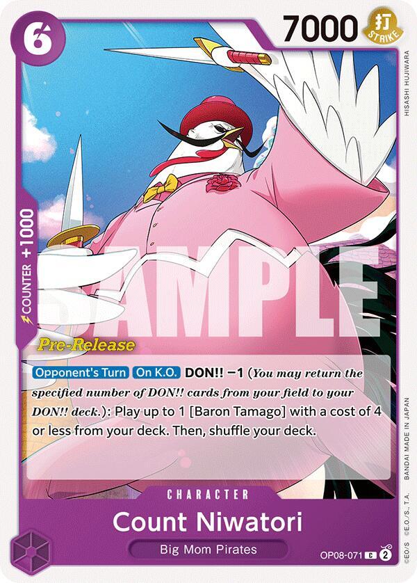 Count Niwatori - Two Legends Pre-Release Cards - One Piece Card Game ...
