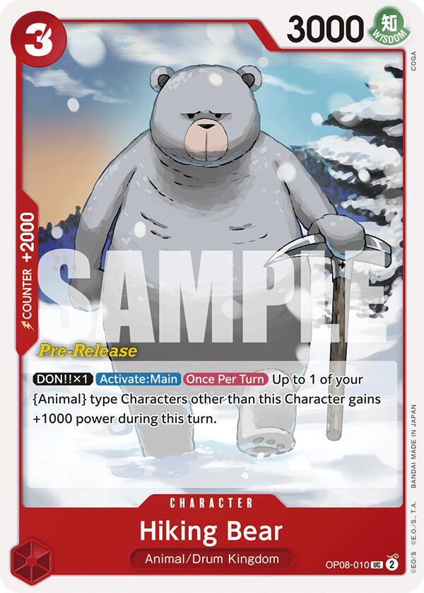 Hiking Bear - Two Legends Pre-Release Cards - One Piece Card Game ...