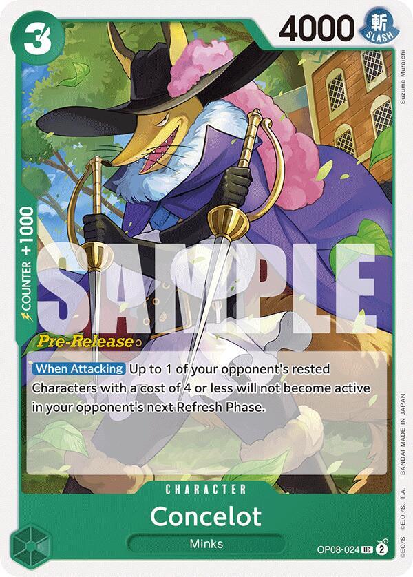 Concelot - Two Legends Pre-Release Cards - One Piece Card Game