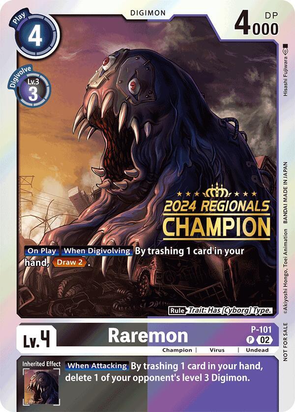 Raremon - P-101 (2024 Regionals Champion) - Digimon Promotion Cards ...