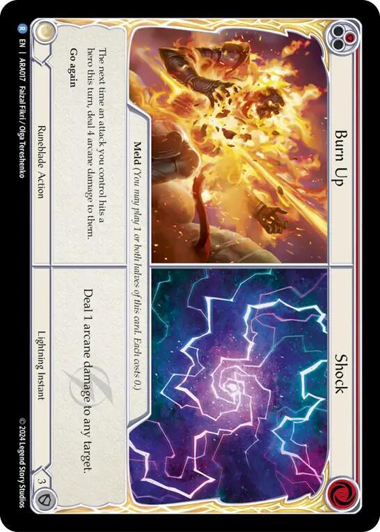 Burn Up // Shock - Blitz Deck: Rosetta - Aurora - Flesh and Blood TCG ...