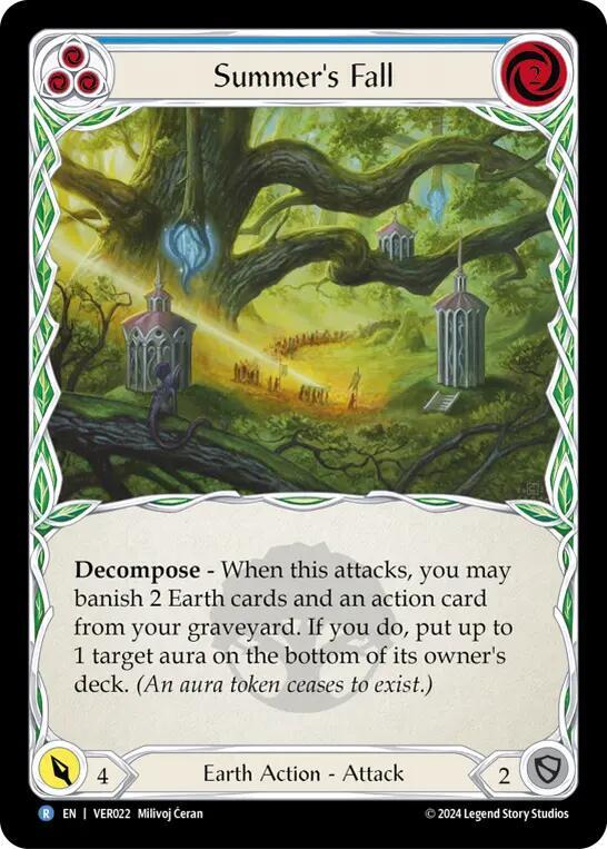 Summer's Fall (Blue) - Blitz Deck: Rosetta - Verdance - Flesh and Blood TCG - TCGplayer.com