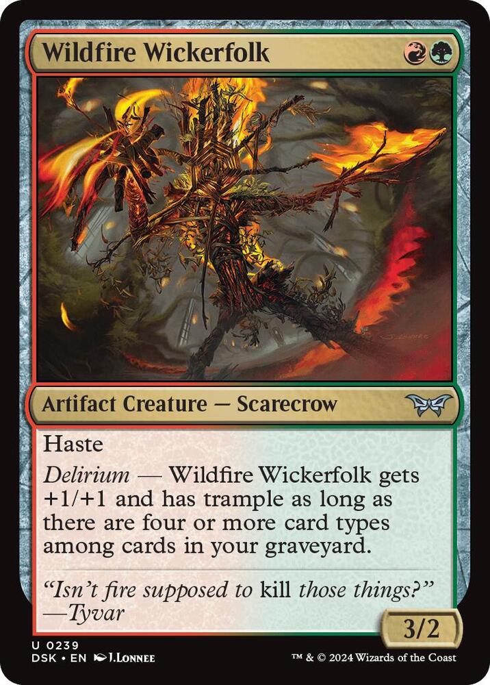 Wildfire Wickerfolk - Duskmourn: House of Horror - Magic: The Gathering ...