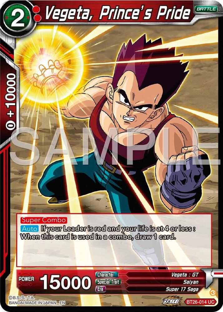 Vegeta, Prince's Pride - Ultimate Advent - Dragon Ball Super: Masters