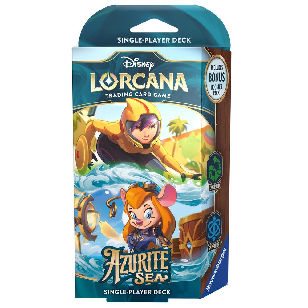 Disney Lorcana: Azurite Sea Starter Deck (Emerald & Sapphire) - Azurite ...