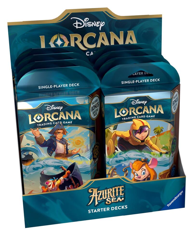 Disney Lorcana: Azurite Sea Starter Deck Display - Azurite Sea - Disney ...