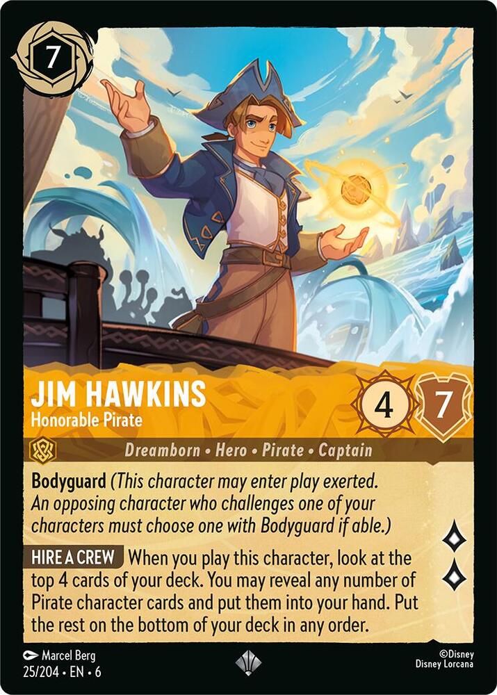 Jim Hawkins - Honorable Pirate - Azurite Sea - Disney Lorcana ...
