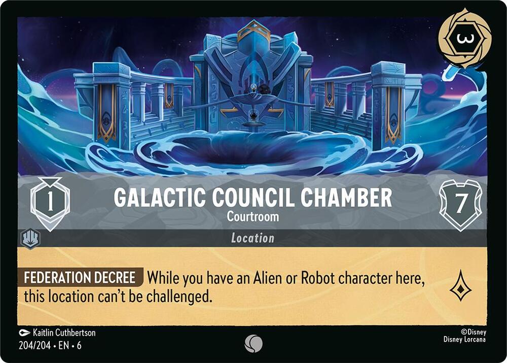 Galactic Council Chamber - Courtroom - Azurite Sea - Disney Lorcana ...
