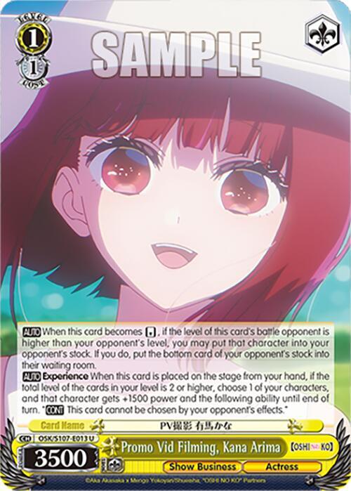 Promo Vid Filming, Kana Arima - [OSHI NO KO] - Weiss Schwarz