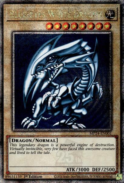 Blue-Eyes White Dragon (Quarter Century Secret Rare) - 25th Anniversary Tin: Dueling Mirrors ...