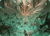 Valgavoth's Onslaught Art Card - Art Series: Duskmourn: House of Horror ...