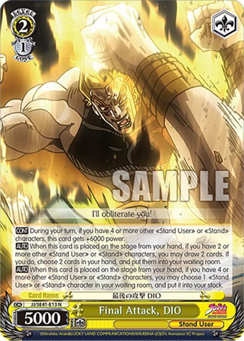 Final Attack, DIO - JoJo's Bizarre Adventure: Stardust Crusaders ...