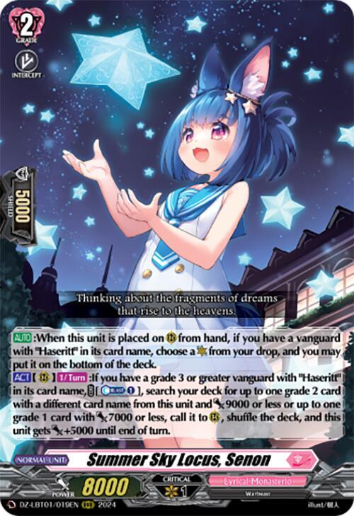 Summer Sky Locus, Senon - DZ-LBT01: Lyrical Monasterio Sparkling Stars! - Cardfight Vanguard
