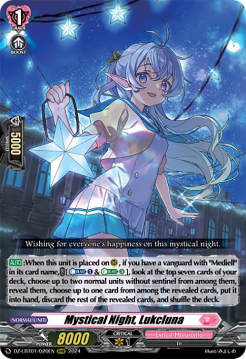 Mystical Night, Lukcluna - DZ-LBT01: Lyrical Monasterio Sparkling Stars! - Cardfight Vanguard