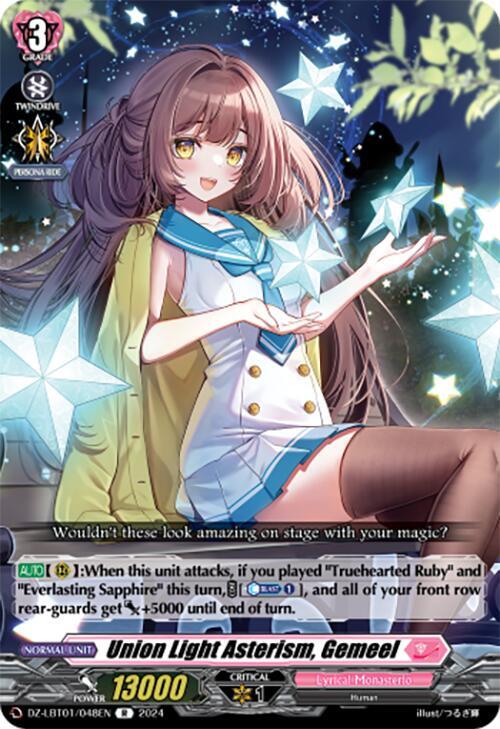 Union Light Asterism, Gemeel - DZ-LBT01: Lyrical Monasterio Sparkling Stars! - Cardfight Vanguard
