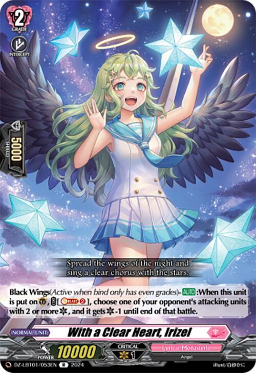 With a Clear Heart, Irizel - DZ-LBT01: Lyrical Monasterio Sparkling Stars! - Cardfight Vanguard
