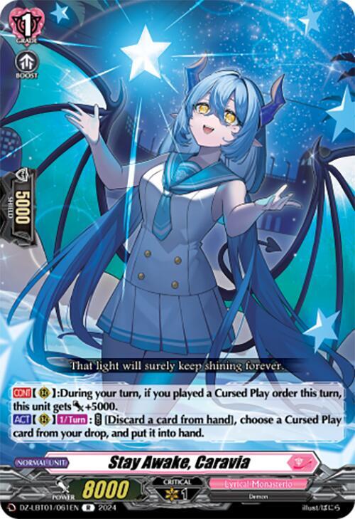 Stay Awake, Caravia - DZ-LBT01: Lyrical Monasterio Sparkling Stars! - Cardfight Vanguard