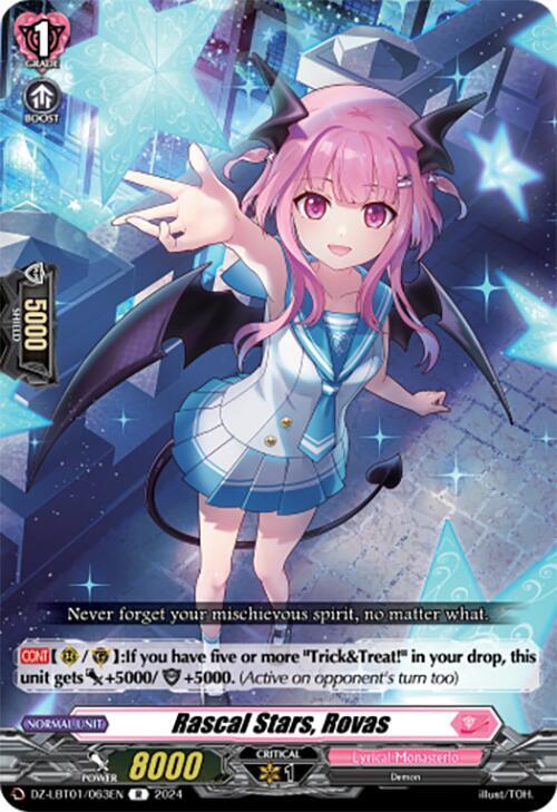Rascal Stars, Rovas - DZ-LBT01: Lyrical Monasterio Sparkling Stars! - Cardfight Vanguard