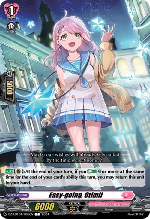 Easy-going, Otimii - DZ-LBT01: Lyrical Monasterio Sparkling Stars! - Cardfight Vanguard