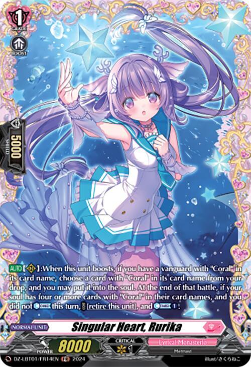 Singular Heart, Rurika (FR) - DZ-LBT01: Lyrical Monasterio Sparkling Stars! - Cardfight Vanguard