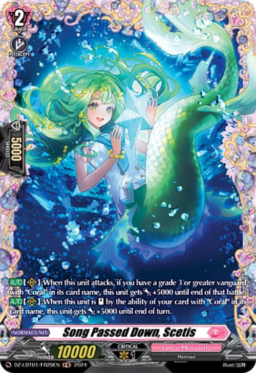 Song Passed Down, Scetis (FR) - DZ-LBT01: Lyrical Monasterio Sparkling Stars! - Cardfight Vanguard