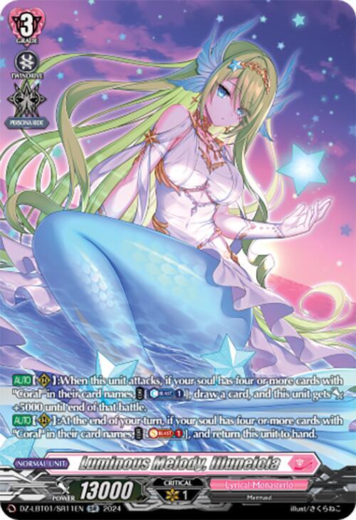 Luminous Melody, Illuneicia (SR) - DZ-LBT01: Lyrical Monasterio Sparkling Stars! - Cardfight ...