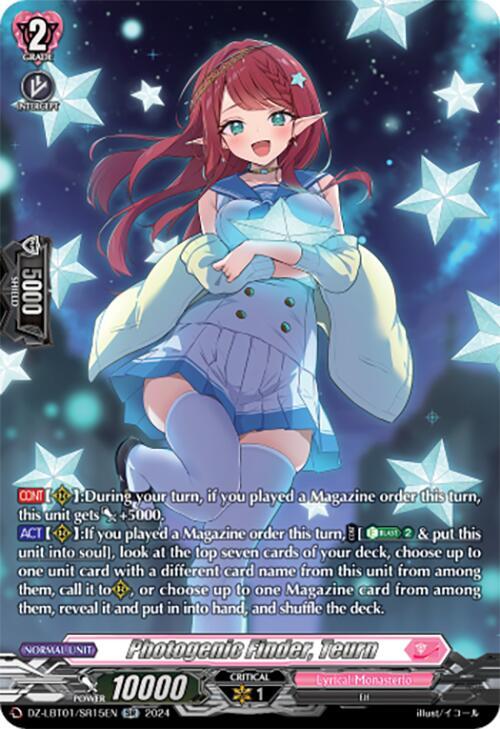 Photogenic Finder, Teurn (SR) - DZ-LBT01: Lyrical Monasterio Sparkling Stars! - Cardfight Vanguard