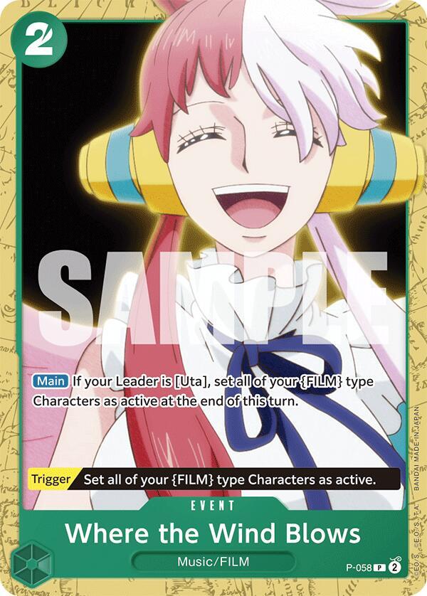 Where the Wind Blows - Starter Deck 16: GREEN Uta - One Piece Card Game ...